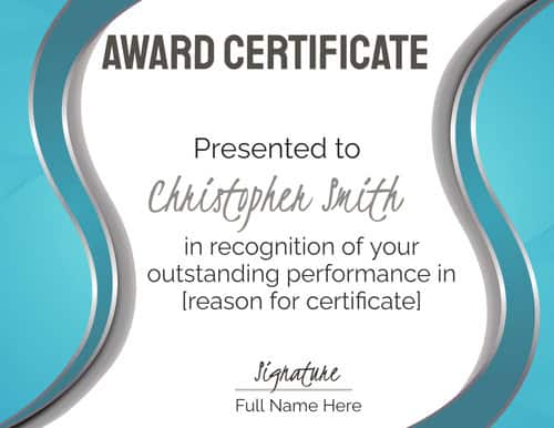 Certificate - 14 - Personalized Templates