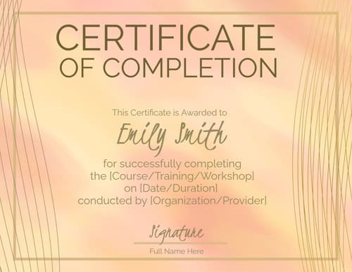 Certificate of Completion - 16 - Personalized Templates