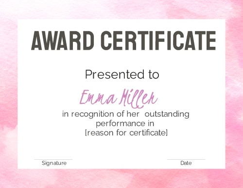 Certificate - 22 - Personalized Templates