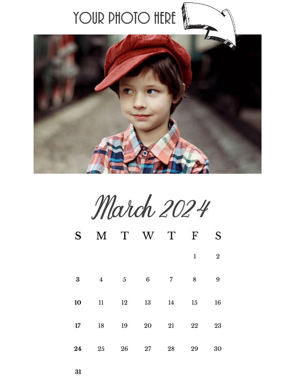 Portrait - Photo - March 2024 - Personalized Templates