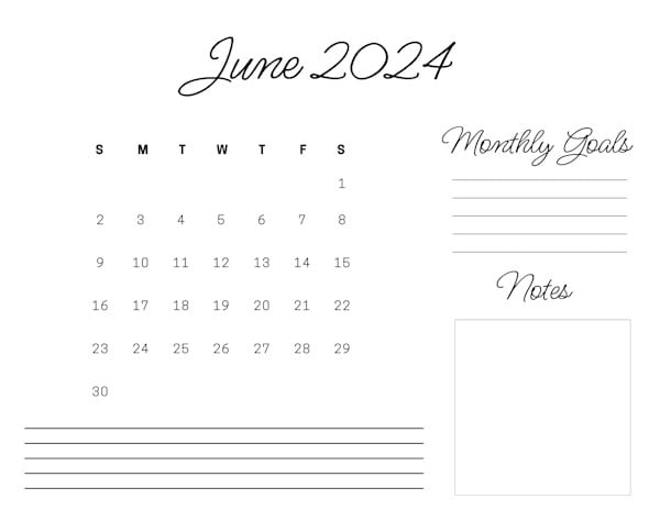Planner - June 2024 - Personalized Templates